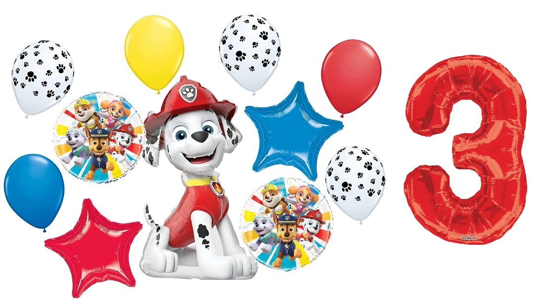 Paw Patrol Pups Marshall Dalmatian Dog 3rd Birthday Party 12 Piece ...
