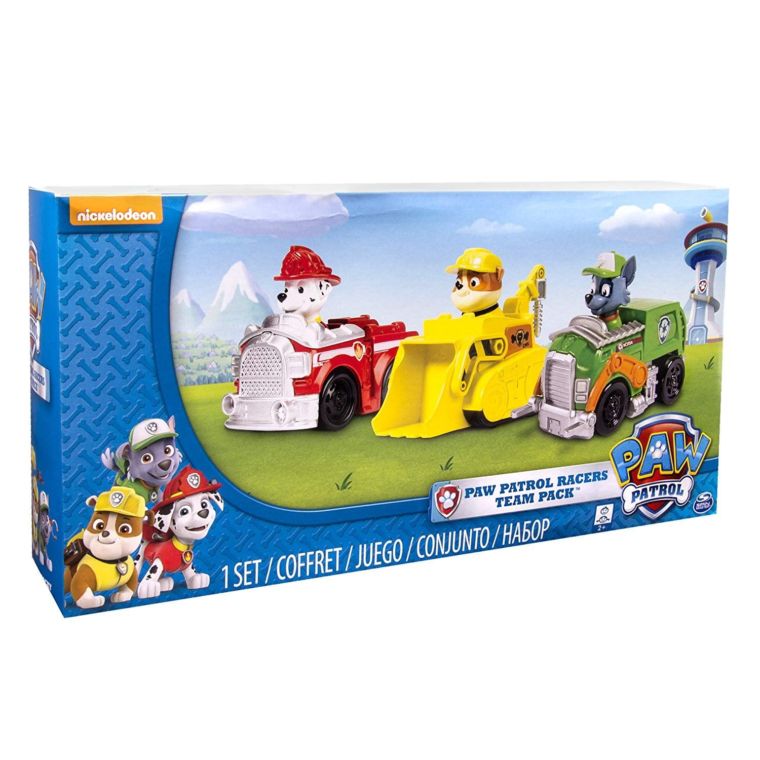 Paw Patrol Racers 3-Pack Vehicle Set, Marshall, Rocky, Rubble - Walmart.com