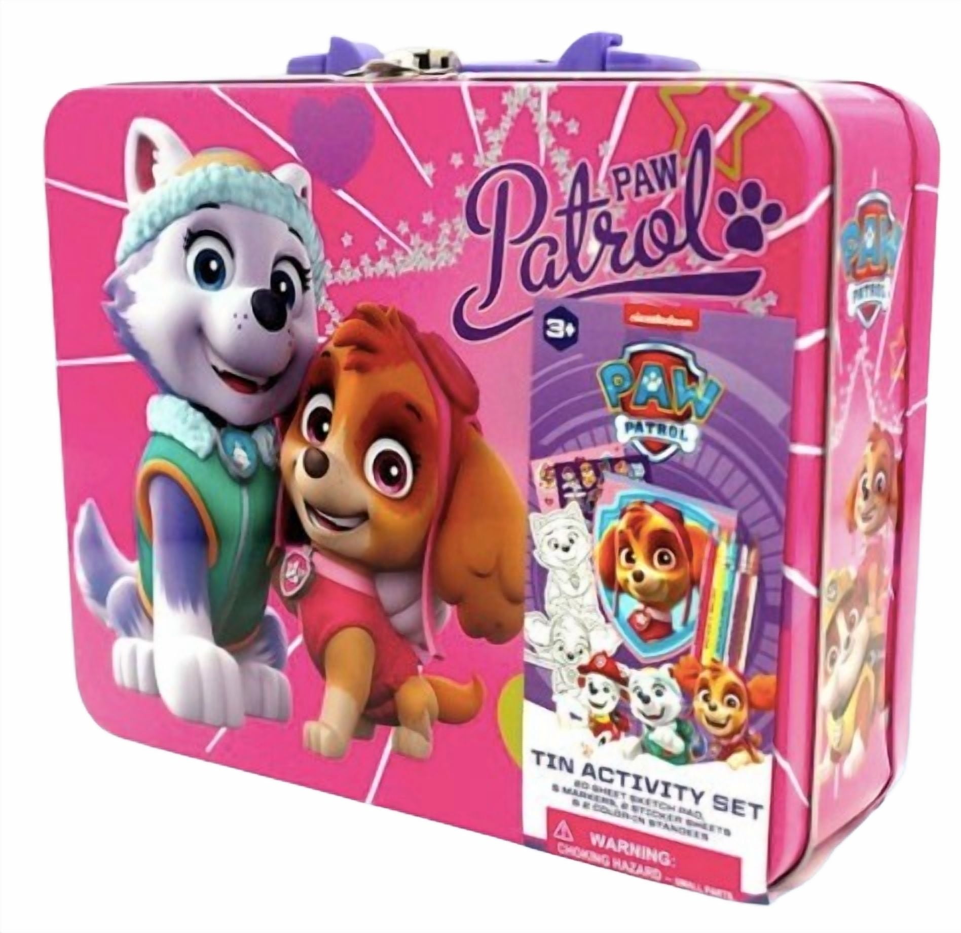 Paw Patrol Rectangle Tin with Stationery Plus Coloring Book Set ...