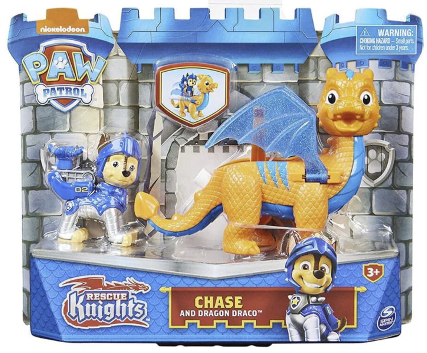 Paw Patrol Rescue Knights - Chase and Dragon Draco - Walmart.com