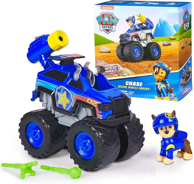 Paw Patrol: Rescue Wheels Chase’s Cruiser, Toy Truck with Projectile ...