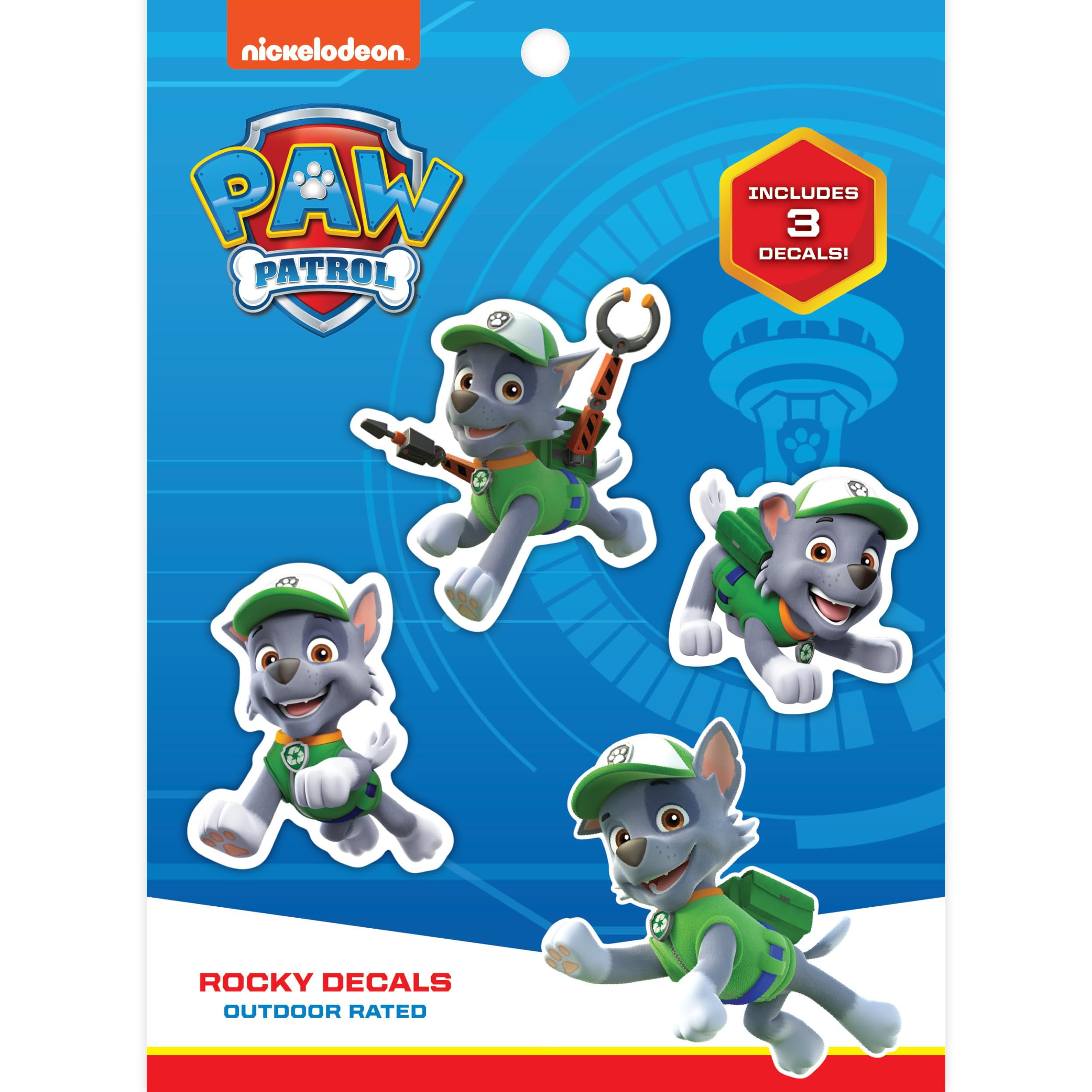 Paw Patrol Rocky Decals - Set of 3 Vinyl Stickers for Kids and Adults ...