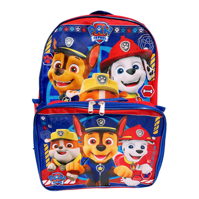 Walmart Paw Patrol School Backpack & Lunch Box Set for Kids, 16" Large ...