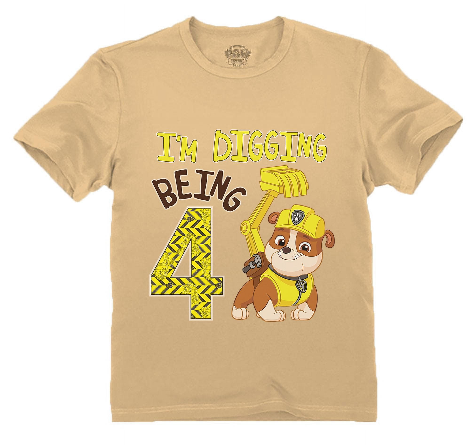 Paw Patrol Rubble Digging Being 4 Construction Bulldozer 4th Birthday ...