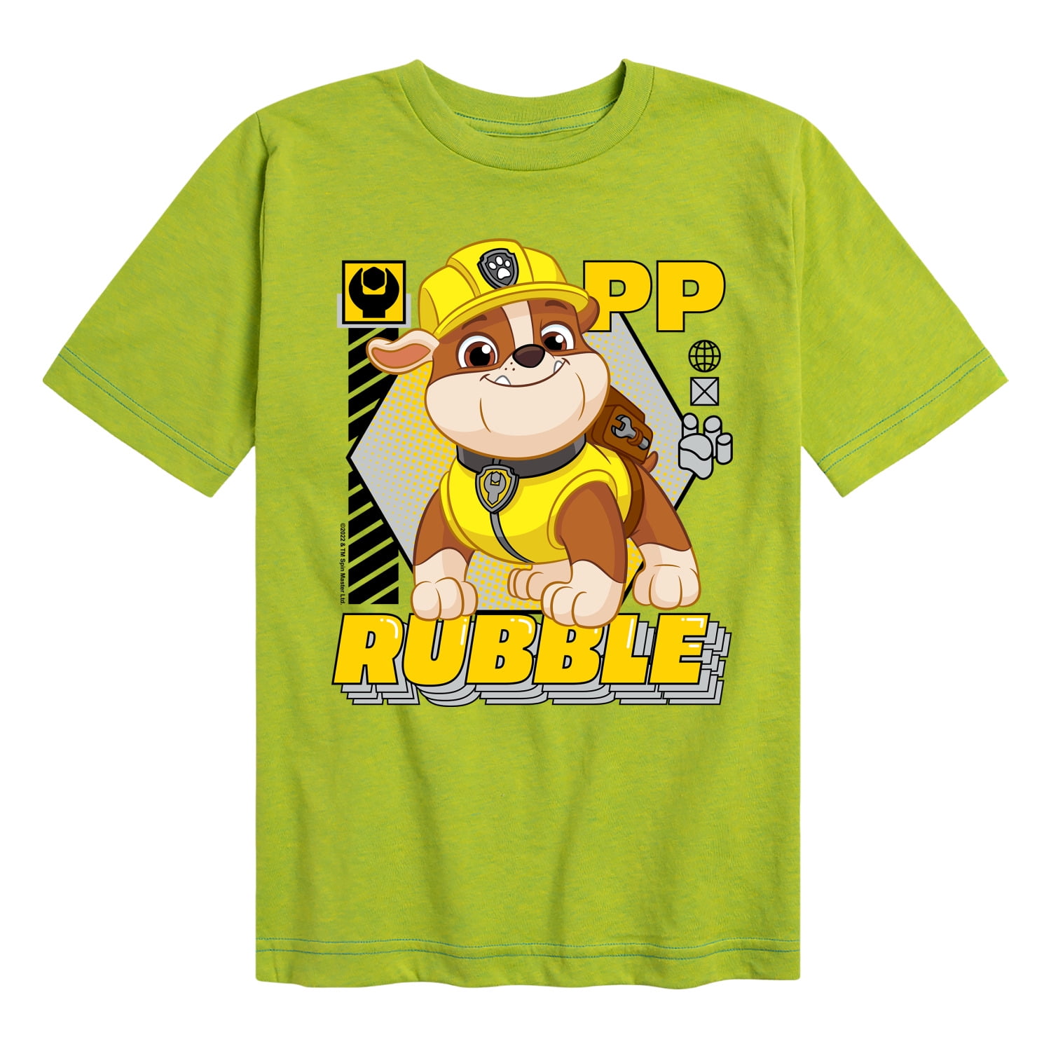 Paw Patrol - Rubble Graphic - Toddler & Youth Short Sleeve Graphic T ...