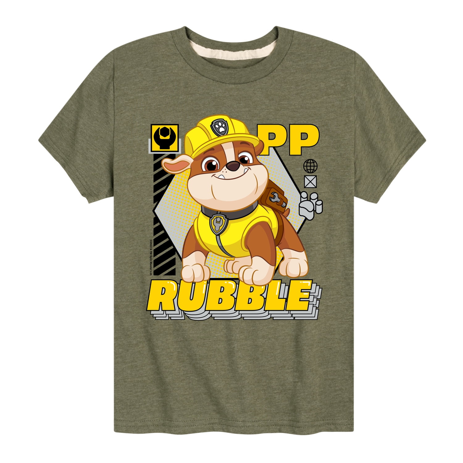 Paw Patrol - Rubble Graphic - Toddler & Youth Short Sleeve Graphic T ...