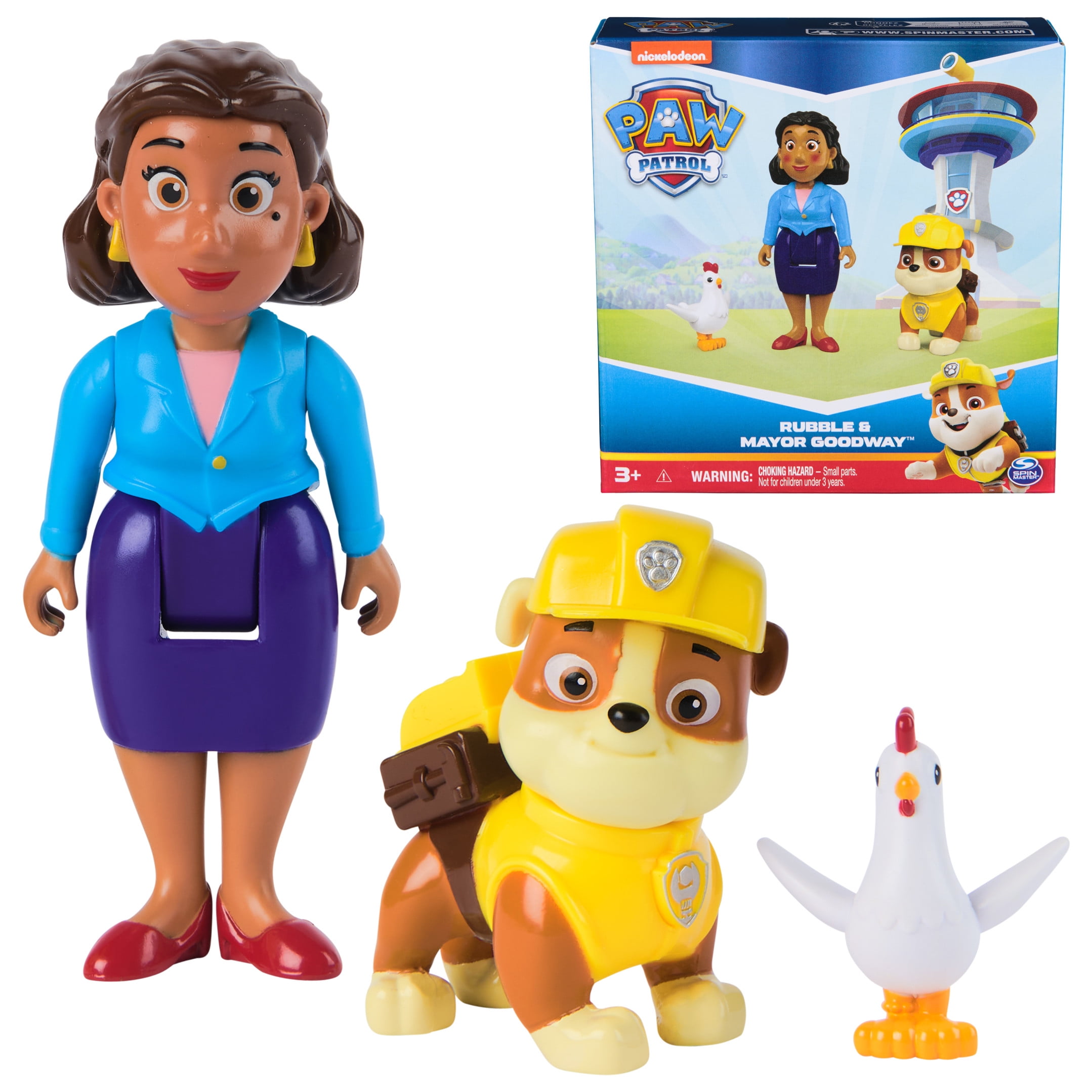 Paw Patrol Rubble & Mayor Goodway Toy Figures set - Walmart.com