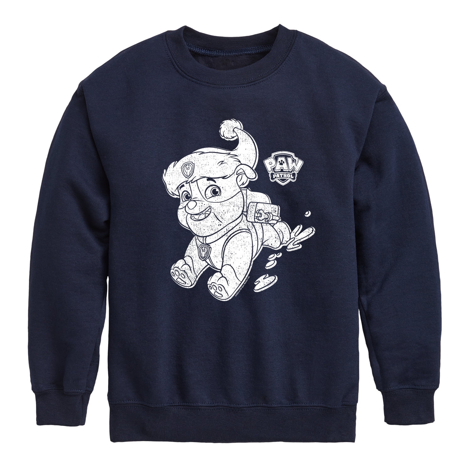 Paw Patrol - Rubble Santa Hat - Toddler And Youth Crewneck Fleece ...