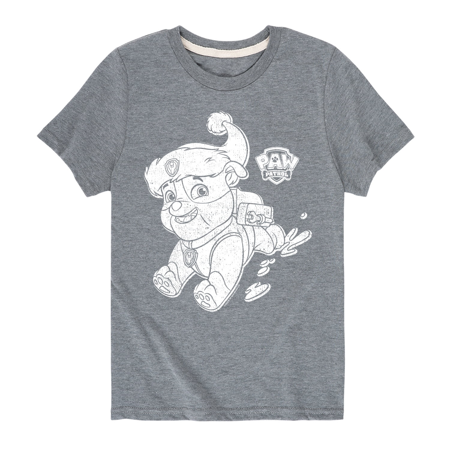 Paw Patrol - Rubble Santa Hat - Toddler And Youth Short Sleeve Graphic ...