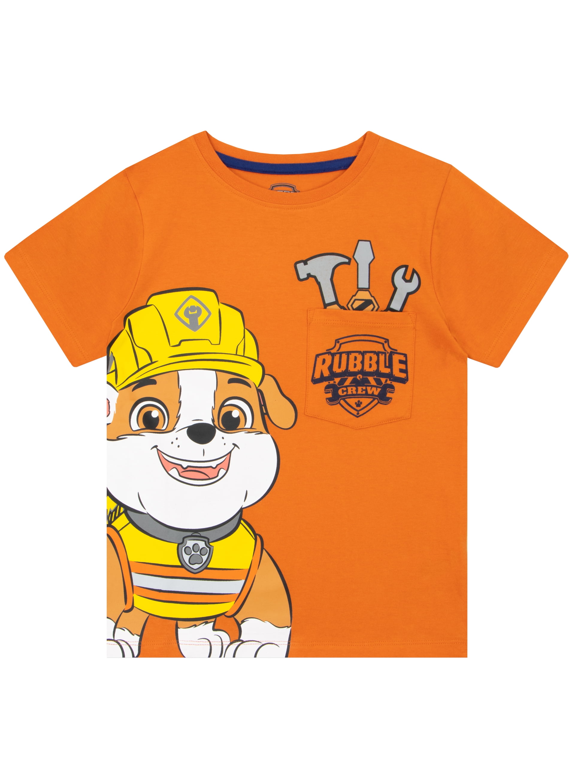 Paw Patrol Rubble and Crew T-Shirt Boys T-Shirt Orange Sizes 2T-8 ...