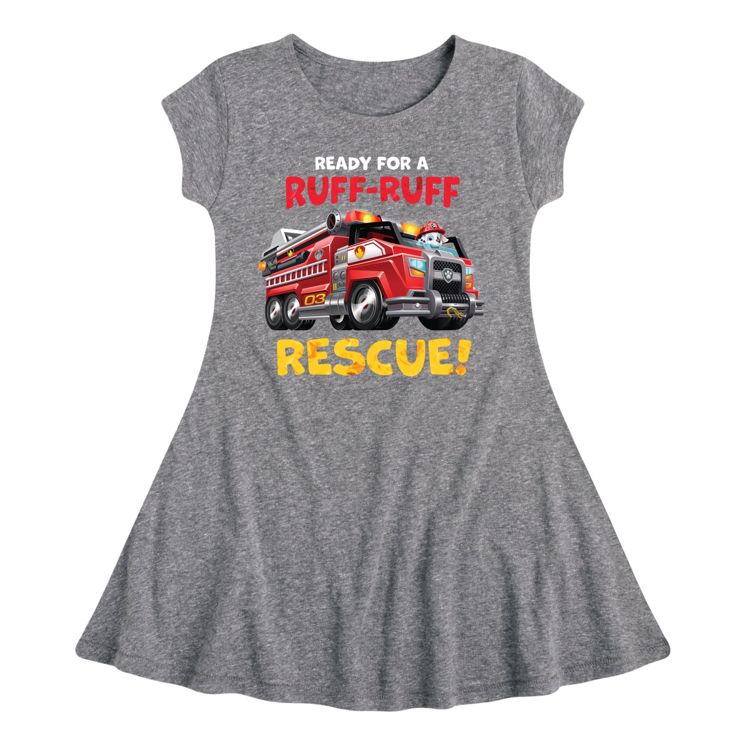 Paw Patrol - Ruff Ruff Rescue - Toddler And Youth Girls Fit And Flare ...