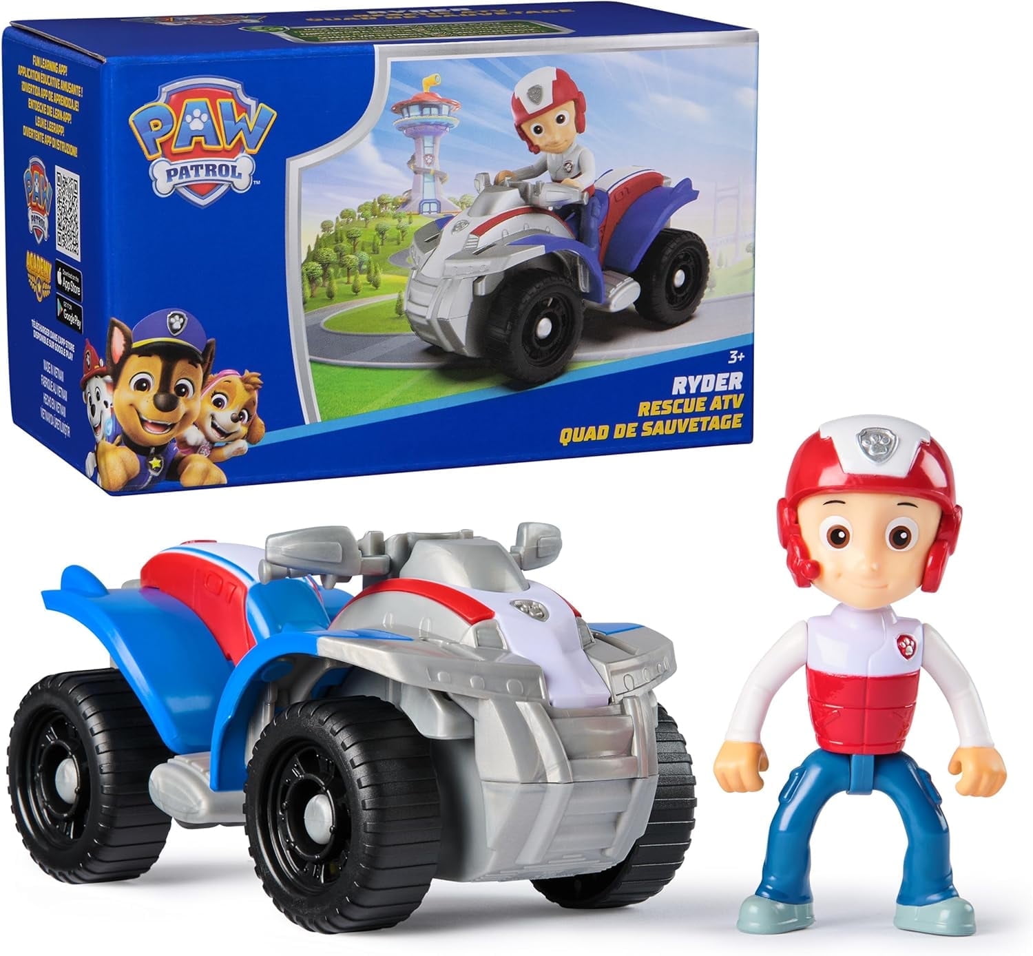 PAW Patrol, Ryder’s ATV Toy Vehicle, with Collectible Ryder Figure ...