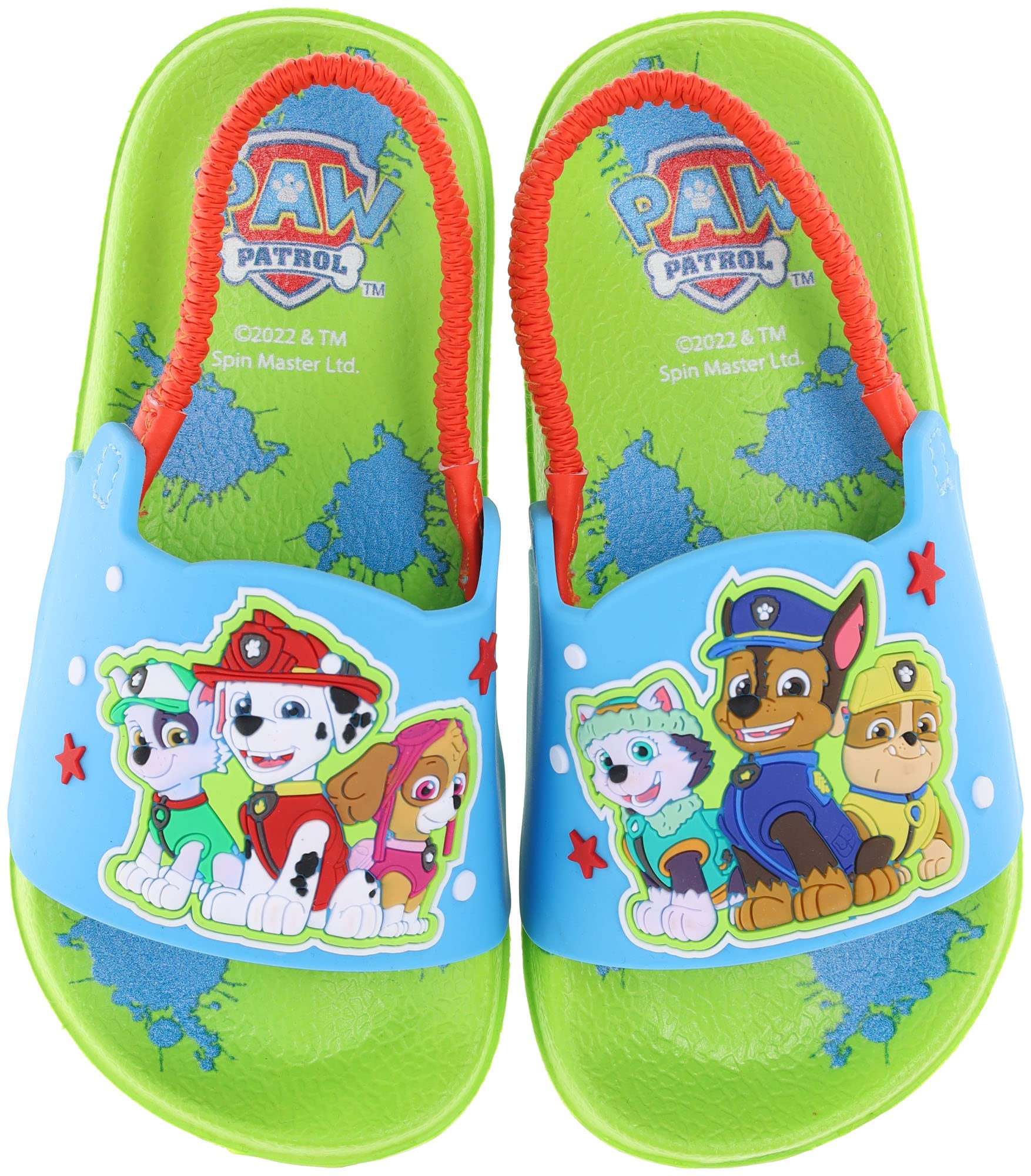 Paw Patrol Sandal for Toddlers, Mismatch Slide Sandal with Elastic ...