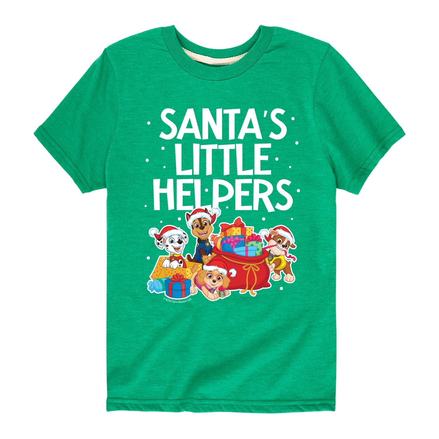 Paw Patrol - Santas Little Helpers - Toddler And Youth Short Sleeve ...