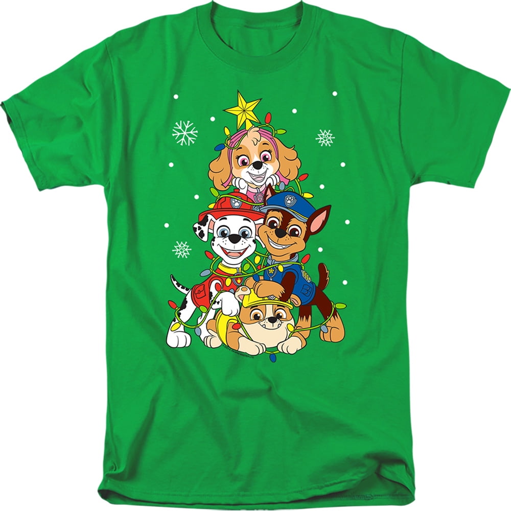 Paw Patrol Sky Chase Christmas Tree Unisex Adult T Shirt - Walmart.com