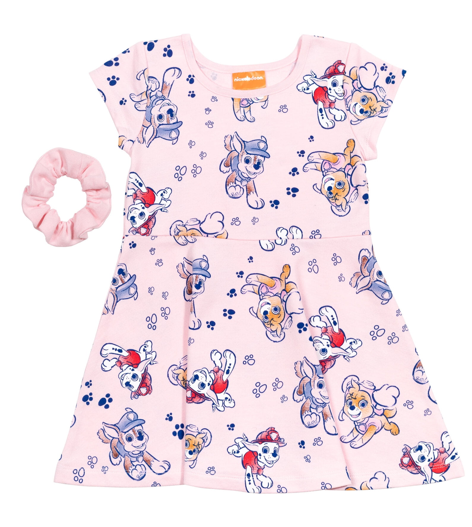 Paw Patrol Skye Chase Marshall Big Girls Skater Dress and Scrunchie ...