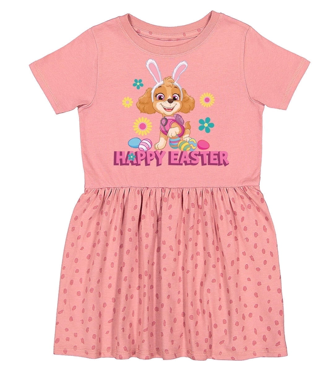 Paw Patrol Skye Easter Bunny Ruffle Sleeve Infant Toddler Fine Jersey ...