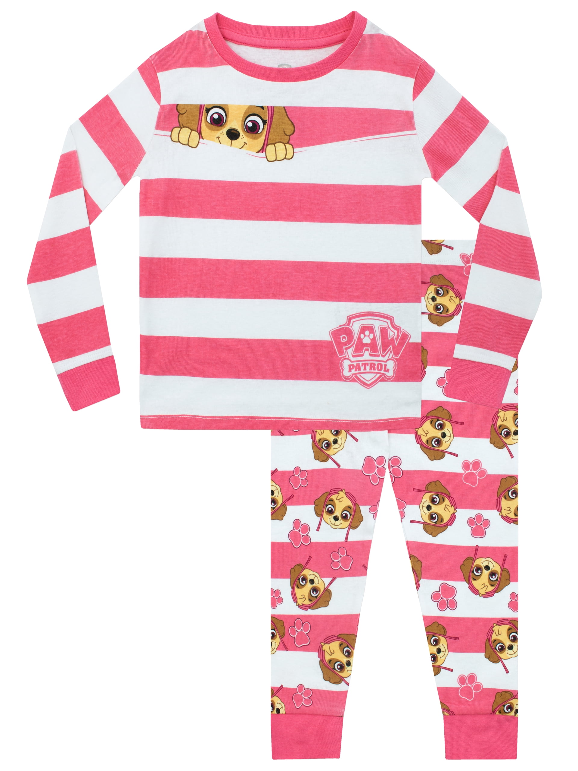 Paw Patrol Skye Pajamas Pink Stripes Sizes 2T-8 - Walmart.com