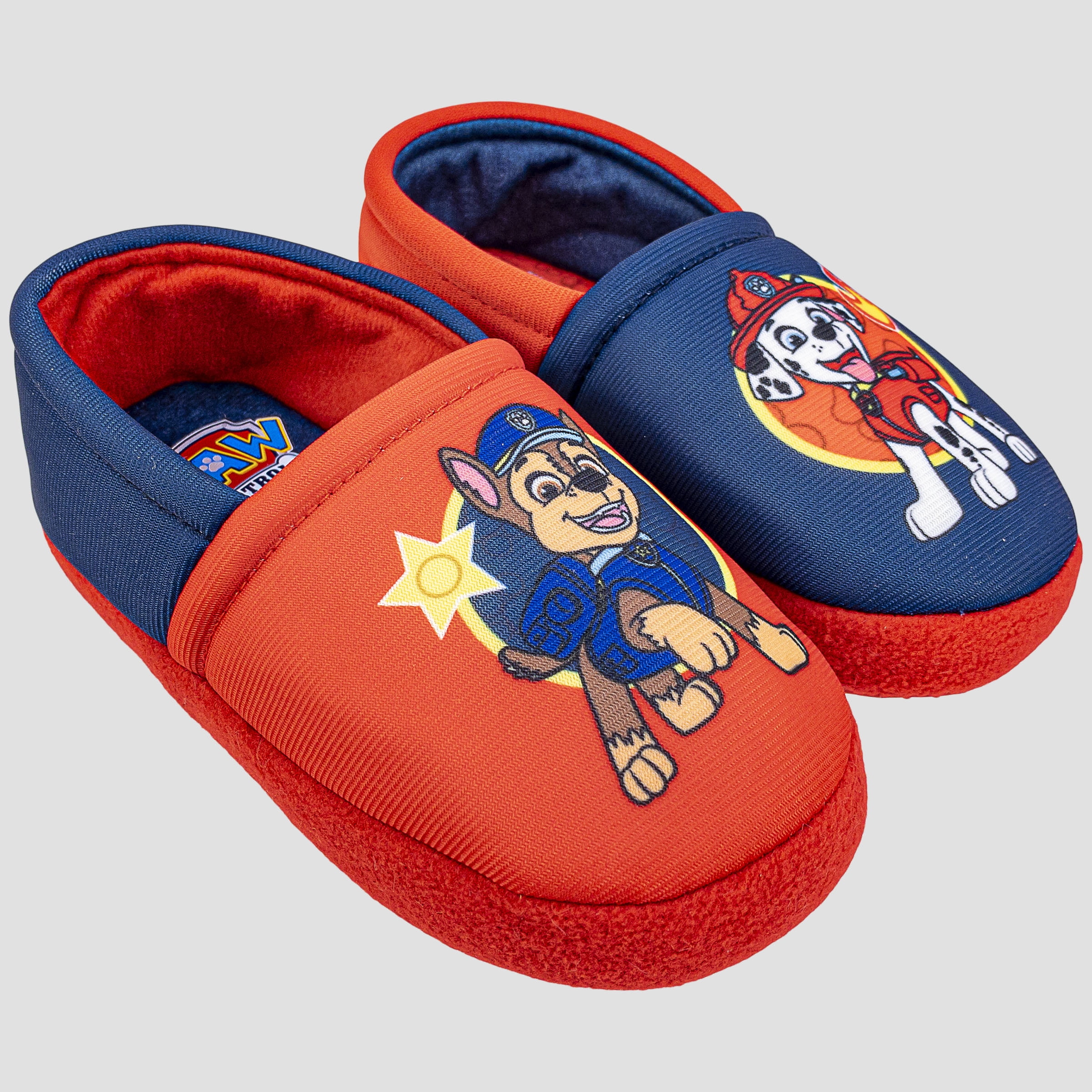 Paw Patrol Slippers for Toddlers, Mismatch A-Line House Shoes, Red/Blue ...