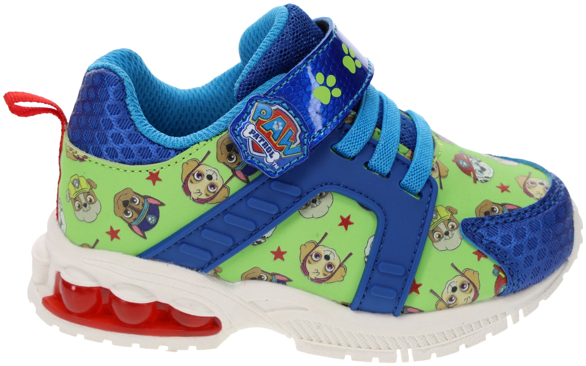 Paw Patrol Kids Light-Up Sneakers, Skye Runner, Blue/Green, Size 11 ...