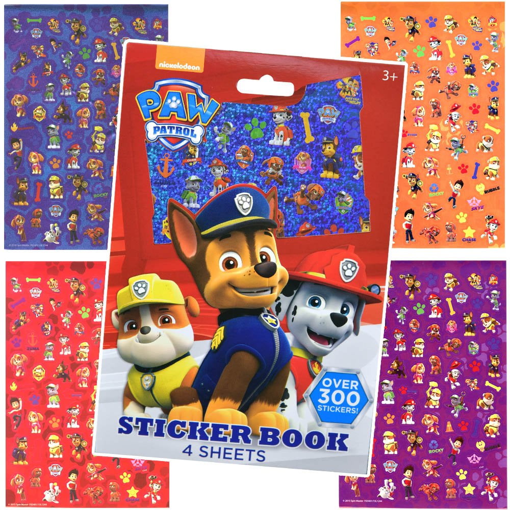 Paw Patrol Sticker Pad 4 sheet- 1 PACK - Walmart.com