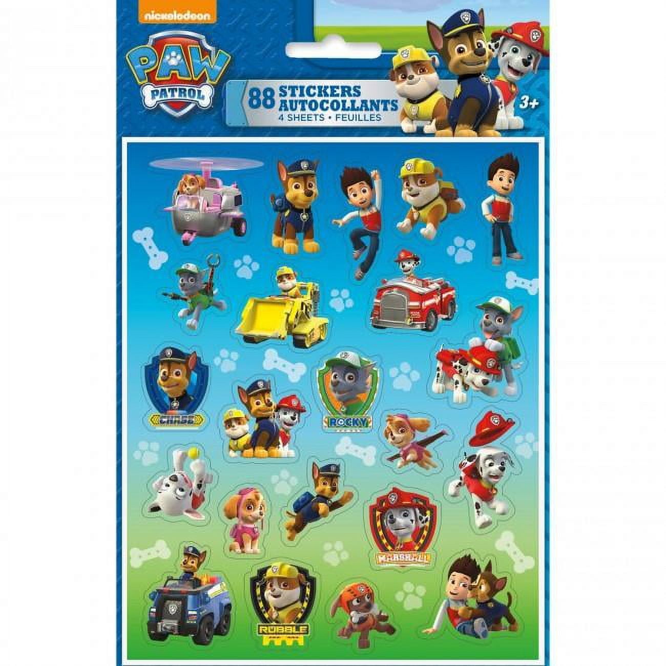 Paw Patrol Stickers - 4 Sheets - Walmart.com
