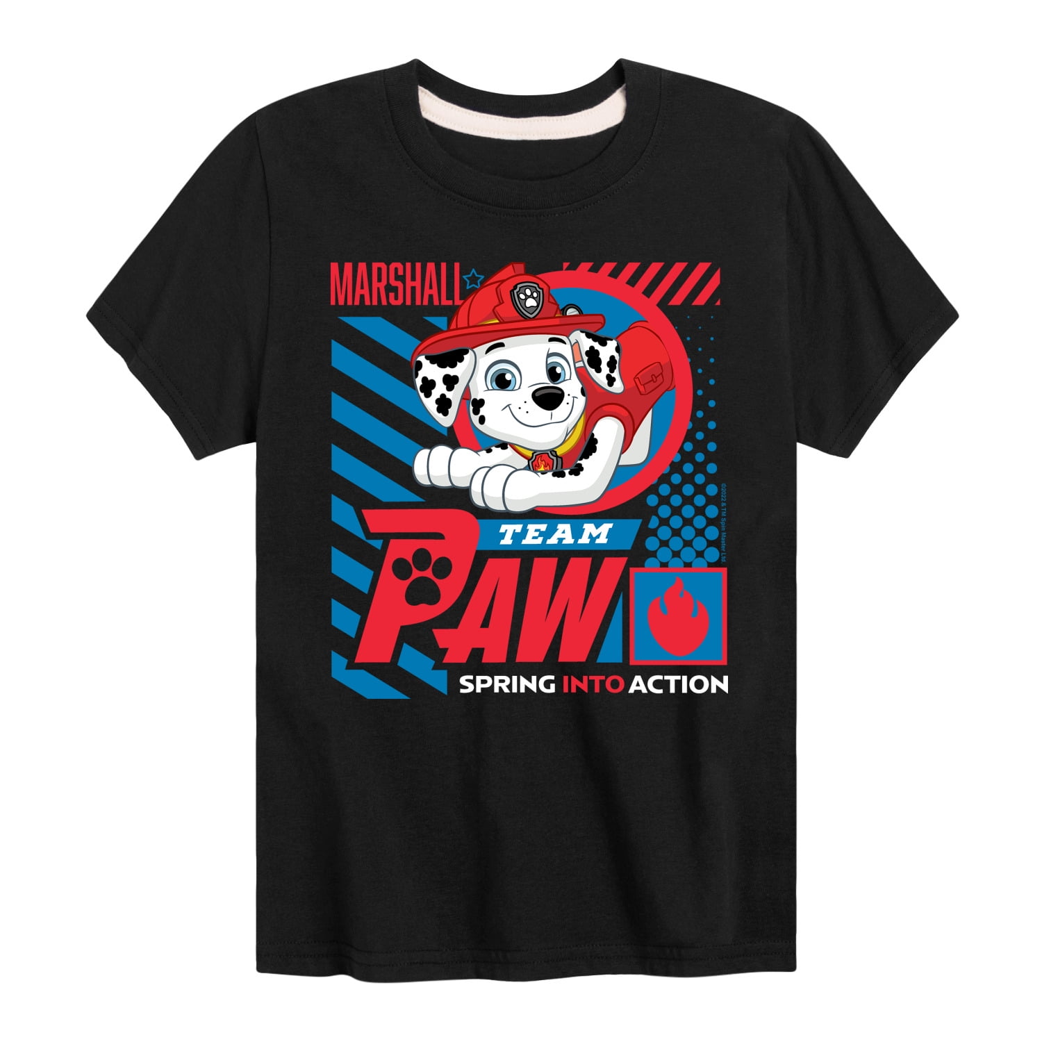 Paw Patrol - Team Paw Marshall - Toddler & Youth Short Sleeve Graphic T ...