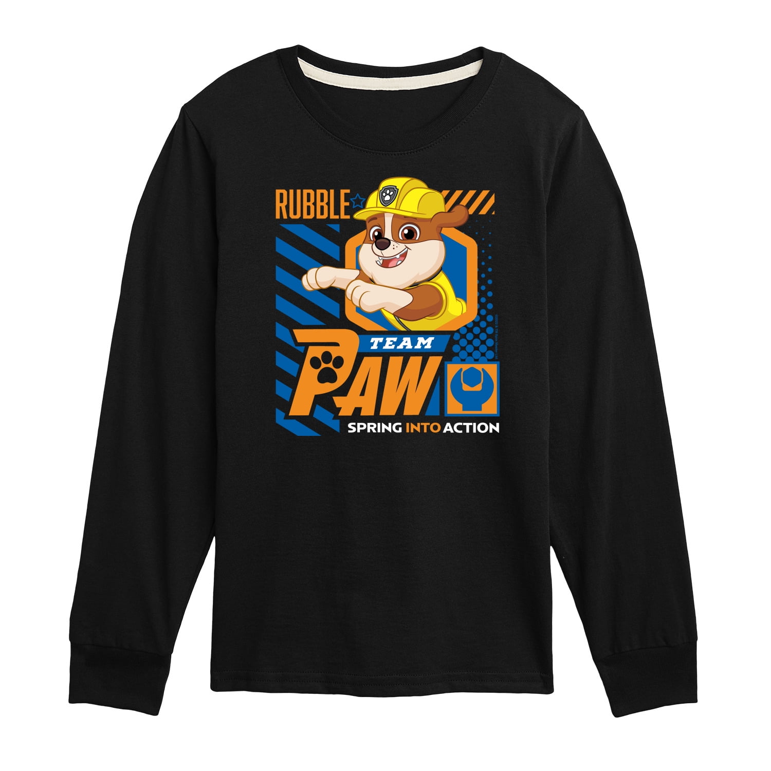 Paw Patrol - Team Paw Rubble - Toddler & Youth Long Sleeve Graphic T ...