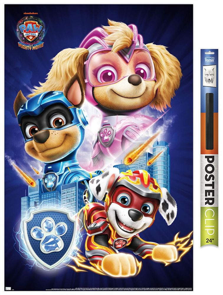 Paw Patrol: The Mighty Movie - Group Wall Poster, 22.375" x 34 ...
