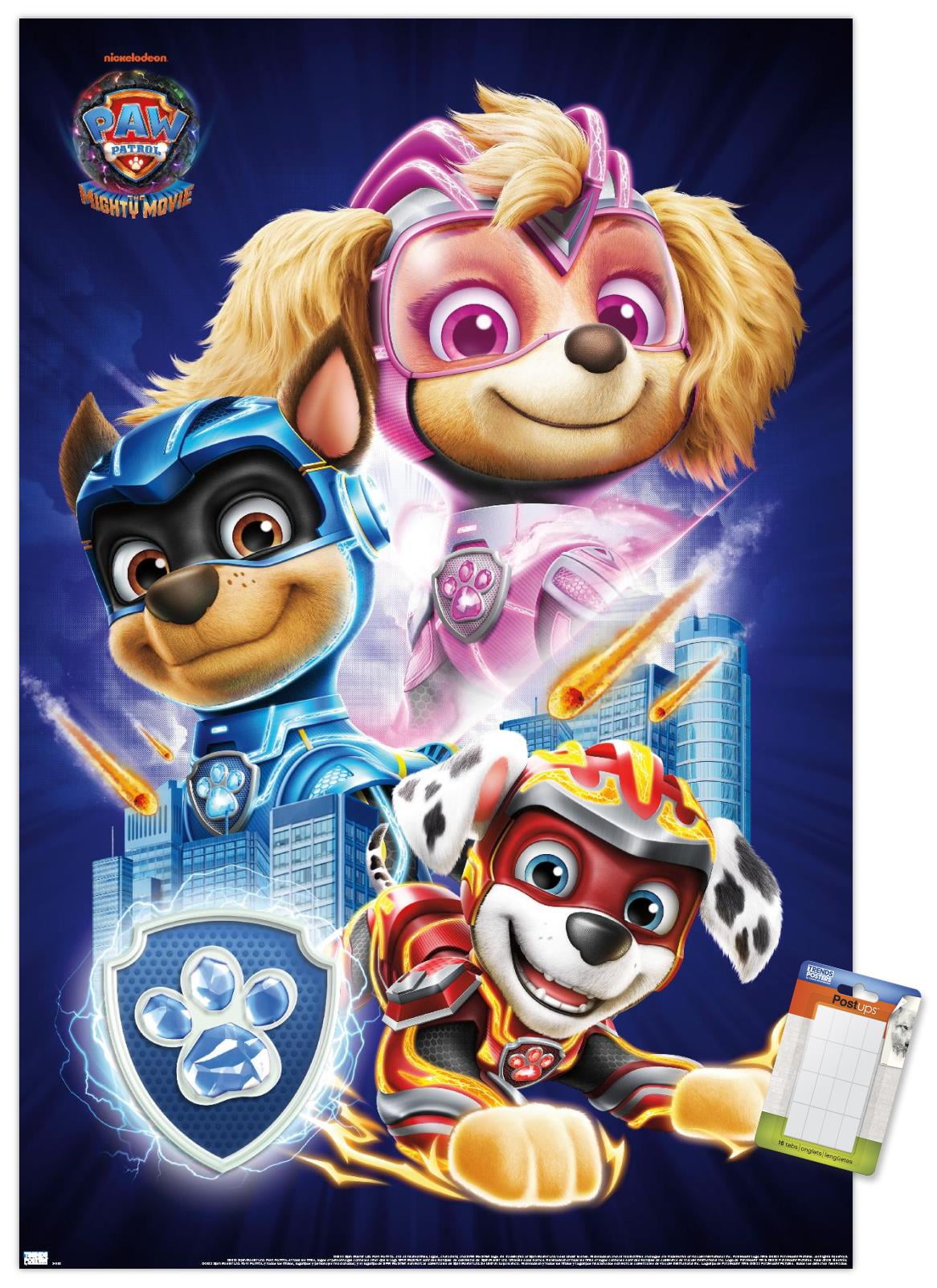 Paw Patrol: The Mighty Movie - Group Wall Poster, 22.375" x 34 ...