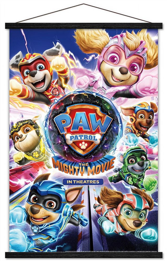 Paw Patrol: The Mighty Movie - One Sheet Wall Poster with Magnetic ...