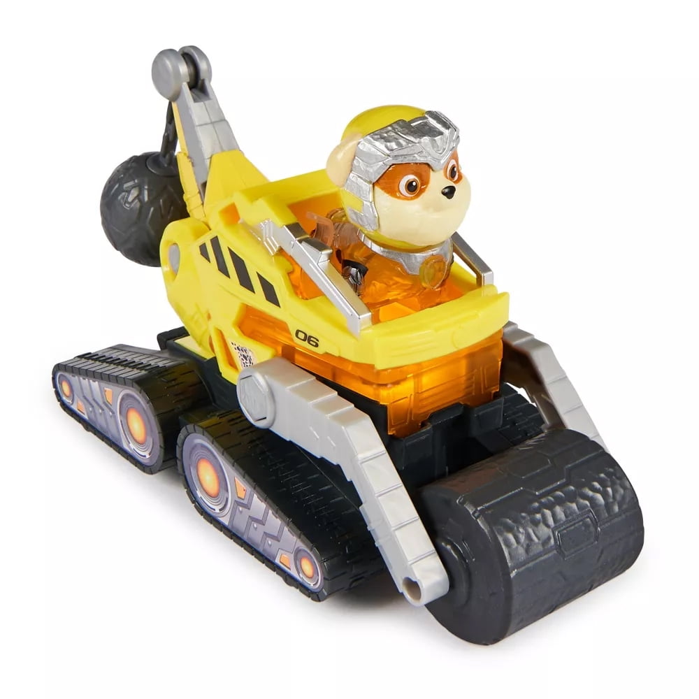 Paw Patrol: The Mighty Movie Toy Truck with Rubble Mighty Pups Action ...