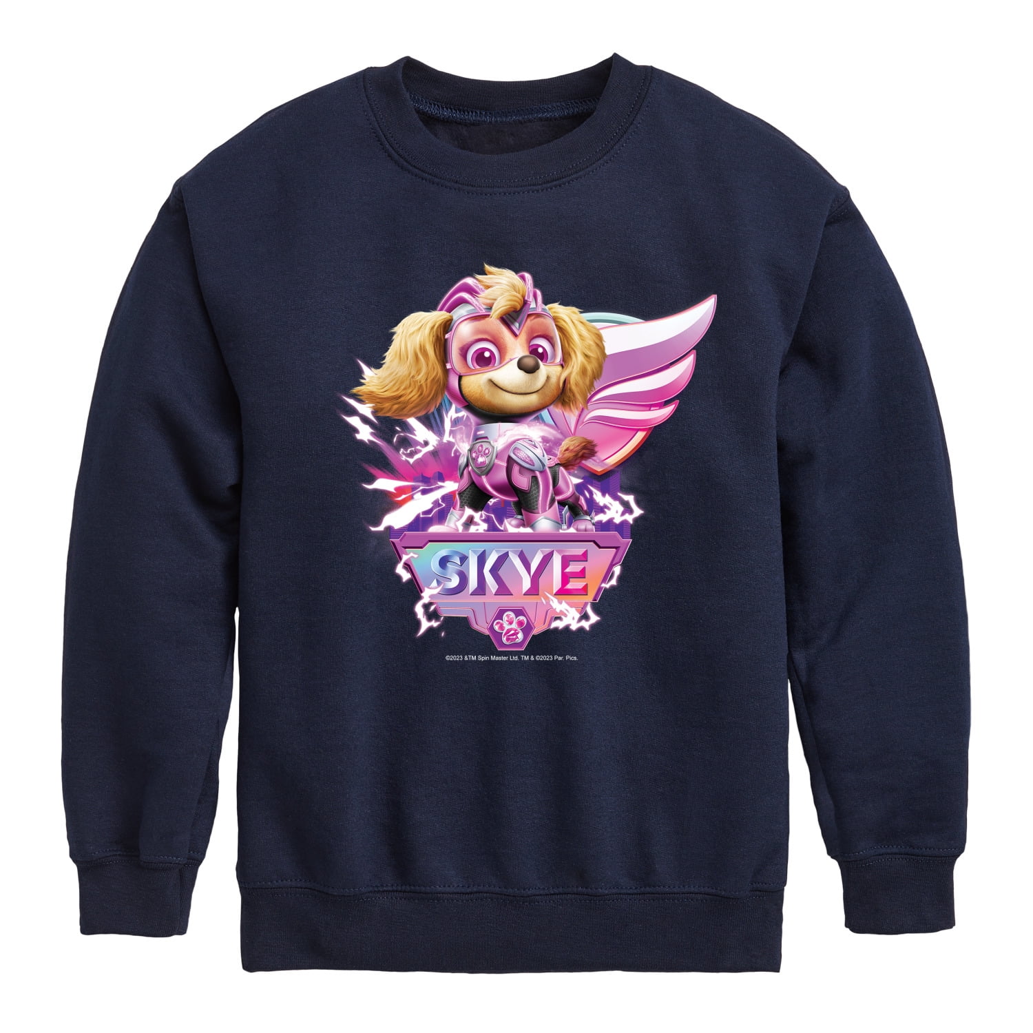 Paw Patrol The Movie - Skye Lightning - Toddler & Youth Crewneck Fleece Sweatshirt - Walmart.com