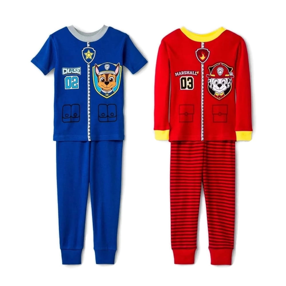 Paw Patrol Toddler Boy's Marshall and Chase Costume Style Pajama Sets ...