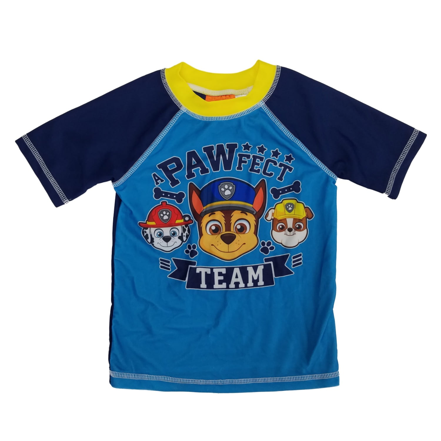 Paw Patrol Toddler Boys A Pawfect Team Puppy Dog Rash Guard Swim Shirt ...