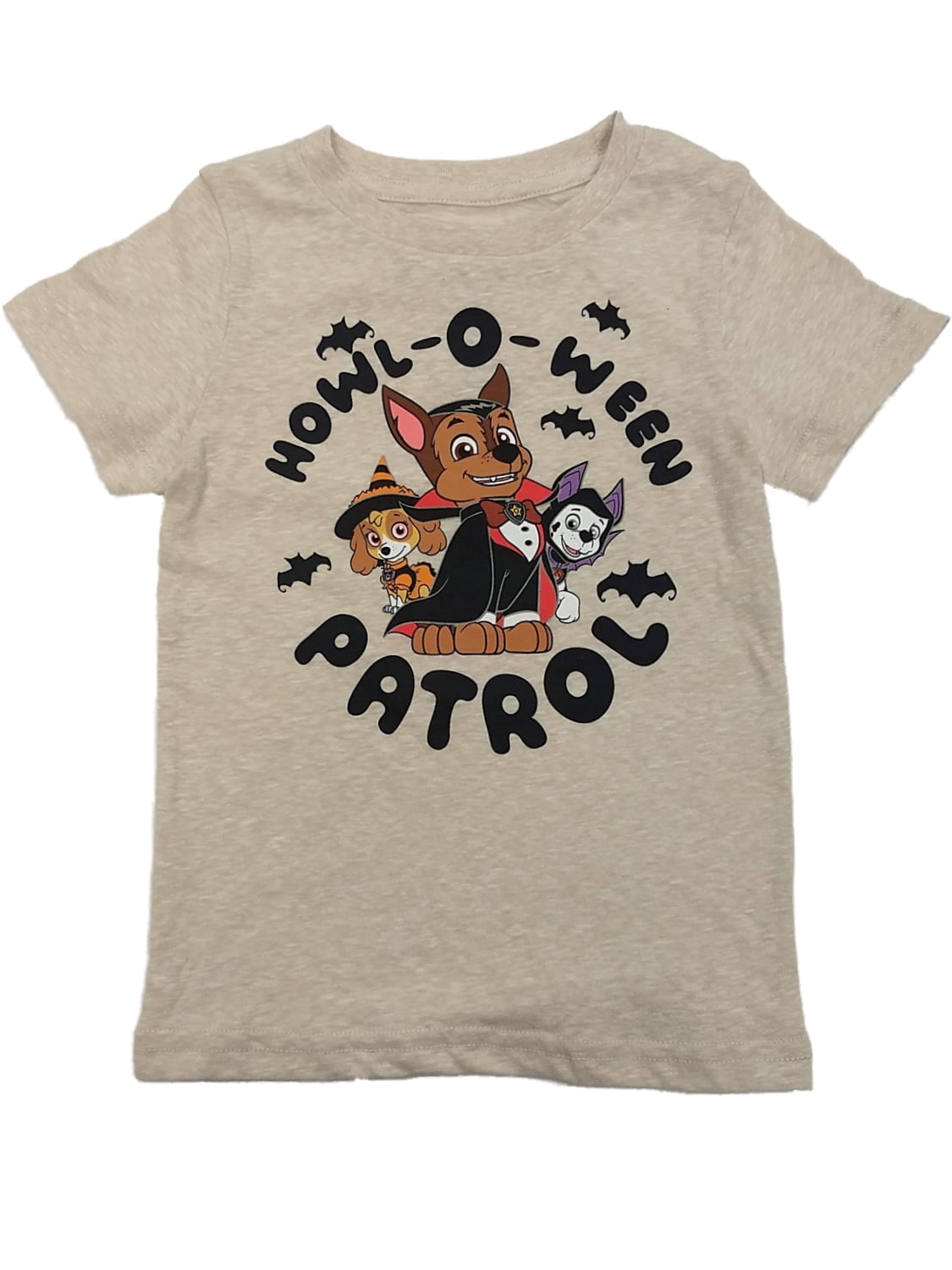Paw Patrol Toddler Boys Cream Vampire Chase Howl-O-Ween T-Shirt 2T ...