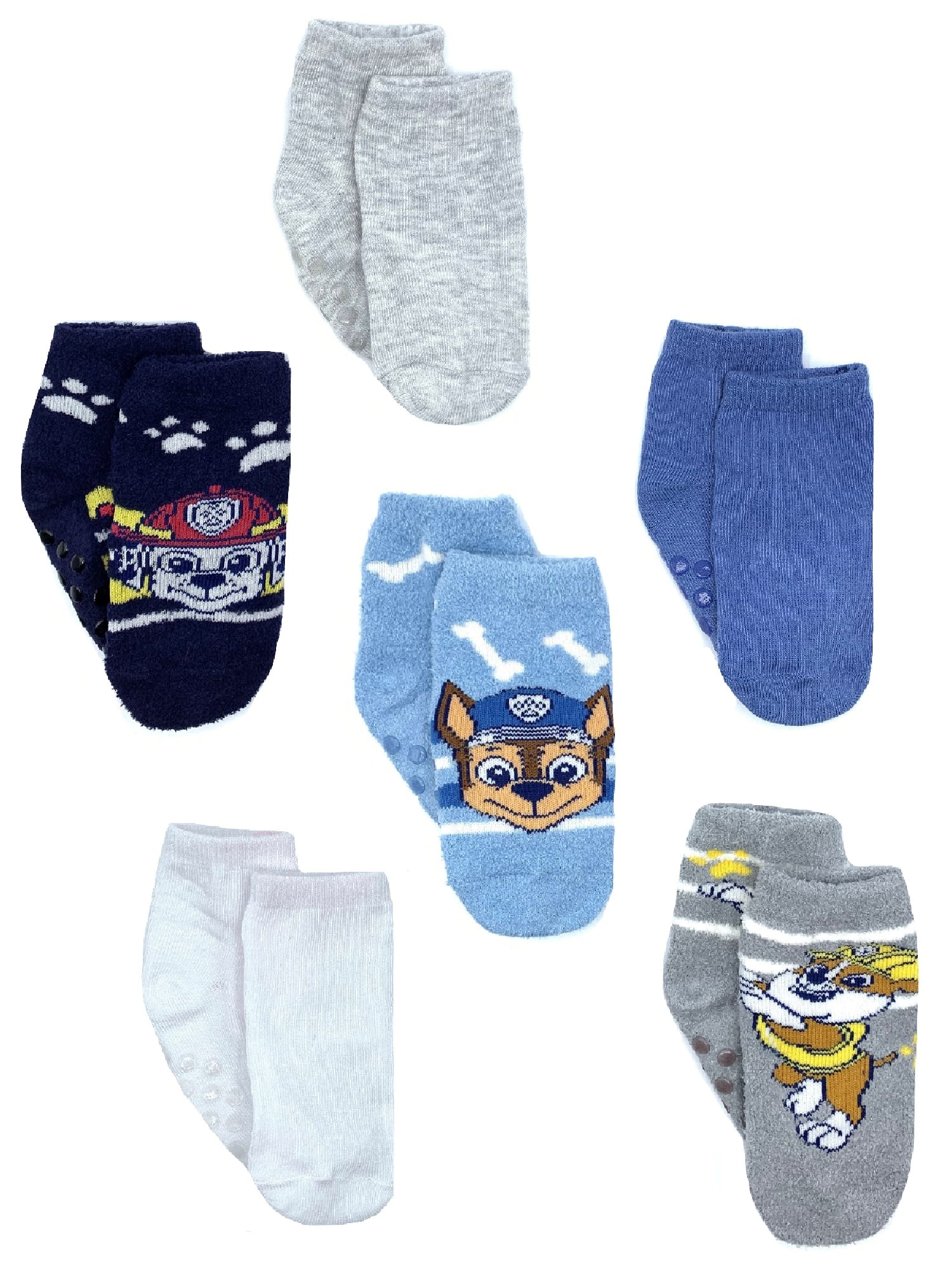 Paw Patrol Toddler Cozy Socks, 6-Pack, Sizes 2T-4T - Walmart.com