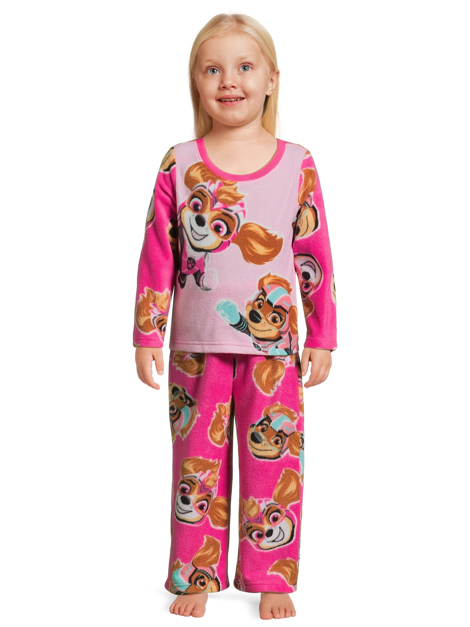 Paw Patrol Toddler Graphic Long Sleeve Top and Bottoms Pajama Set, 2 ...