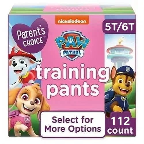 Paw Patrol Training Pants for Girls, 5T/6T, 112 Count (Select for More Options) - Walmart.com