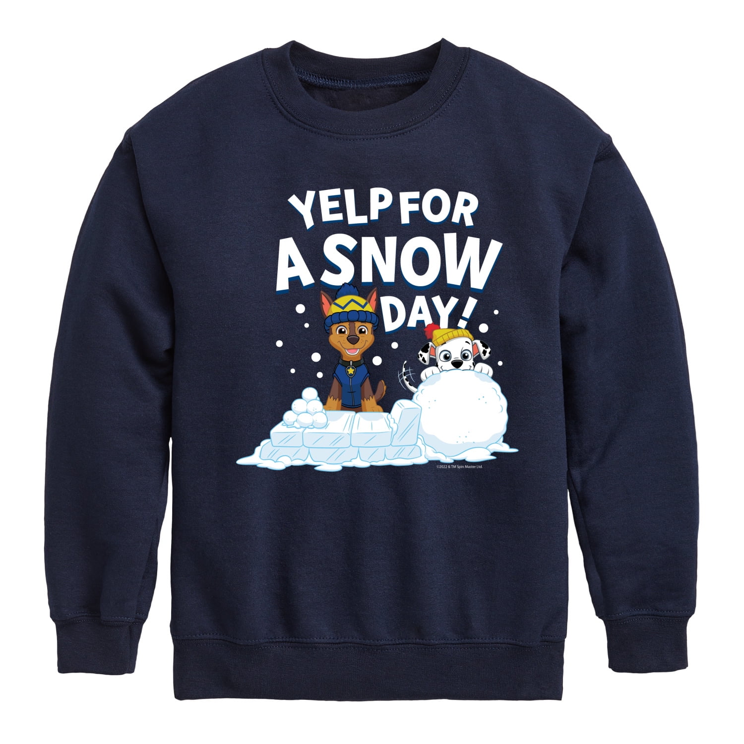 Paw Patrol - Yelp For Snow Day - Toddler And Youth Crewneck Fleece ...