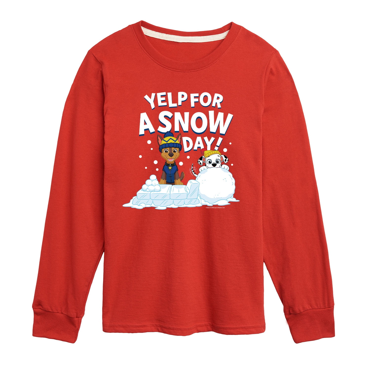 Paw Patrol - Yelp For Snow Day - Toddler And Youth Long Sleeve Graphic ...