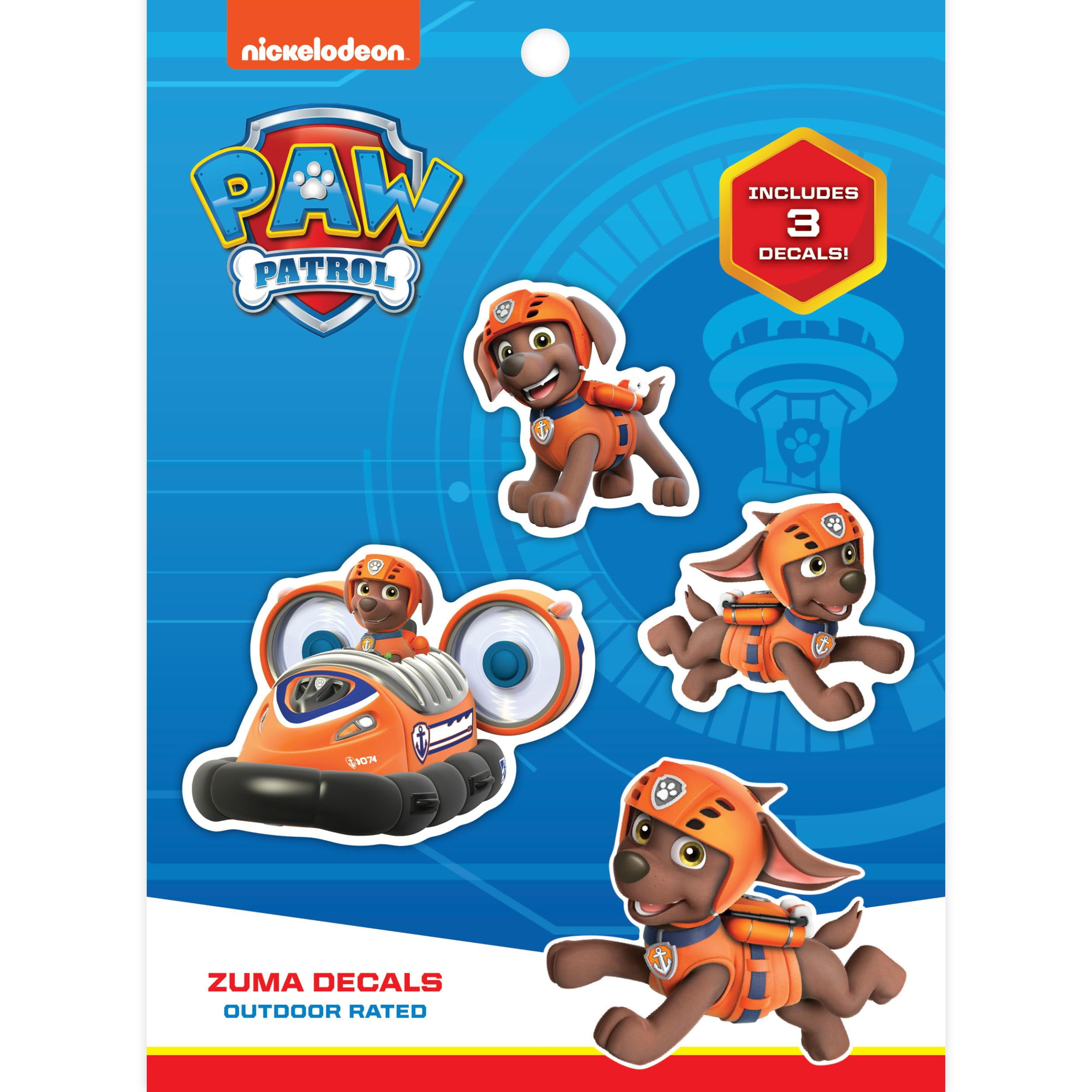 Paw Patrol Zuma Decals - Set of 3 Vinyl Stickers for Kids and Adults ...