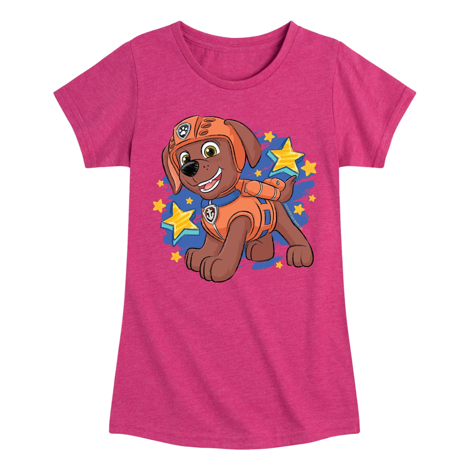 Paw Patrol - Zuma Sketch - Toddler & Youth Girls Short Sleeve Graphic T ...