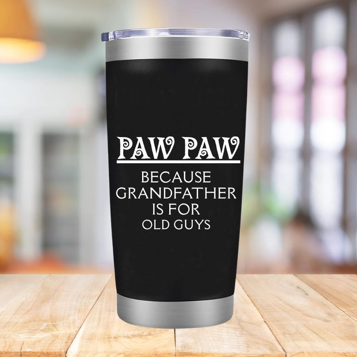 Paw Paw Pops Grandpa World's Best Dad Father Day Gifts, Daddy Tumbler ...
