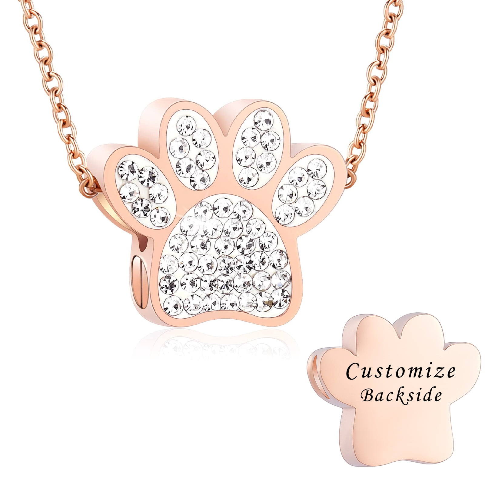 Paw Pet Cremation Jewelry for Dog Cat Ashes Holder Urn Necklace Lockets ...