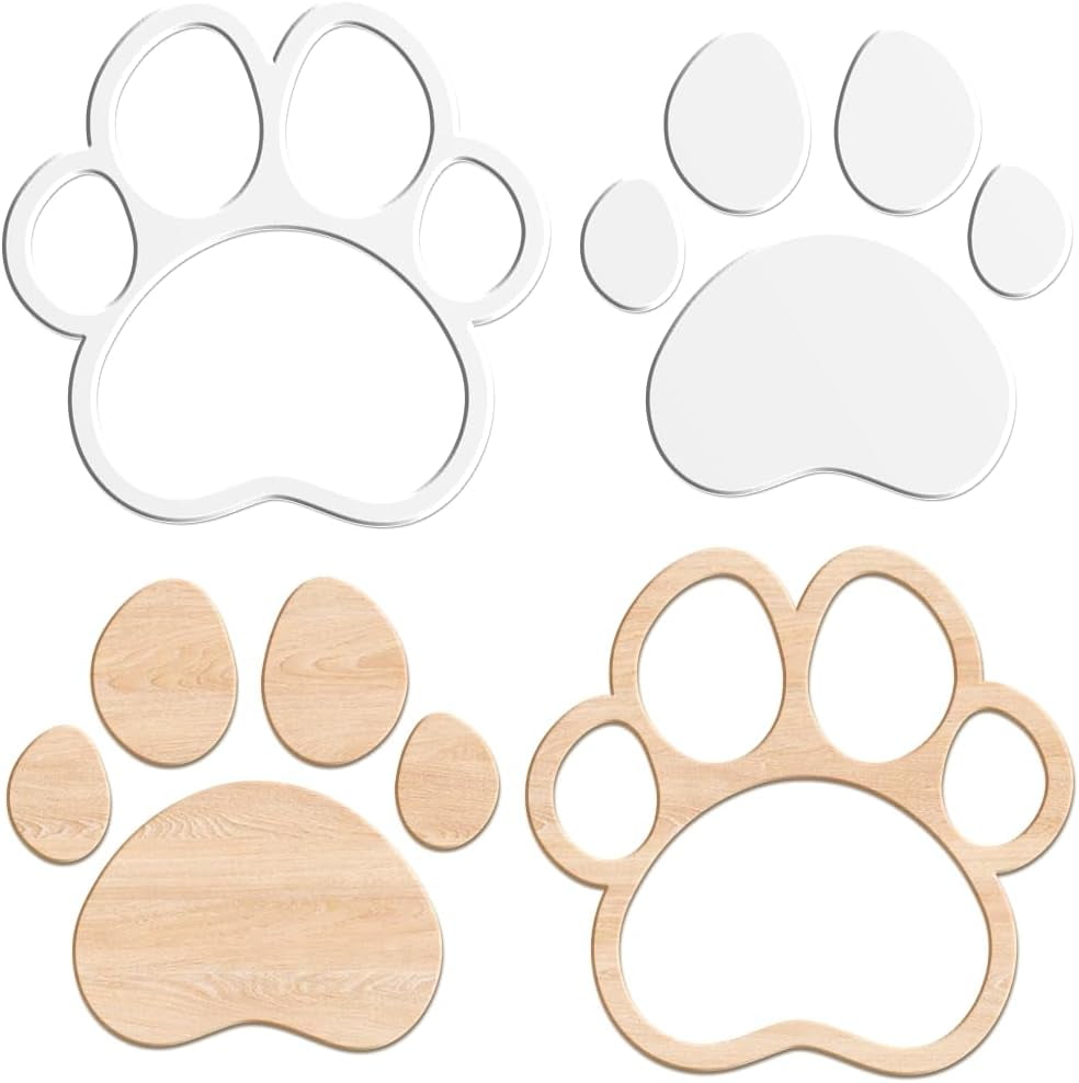 Paw Print Acrylic Router Templates Angled Curvy Tracing Stencils 11.5 ...