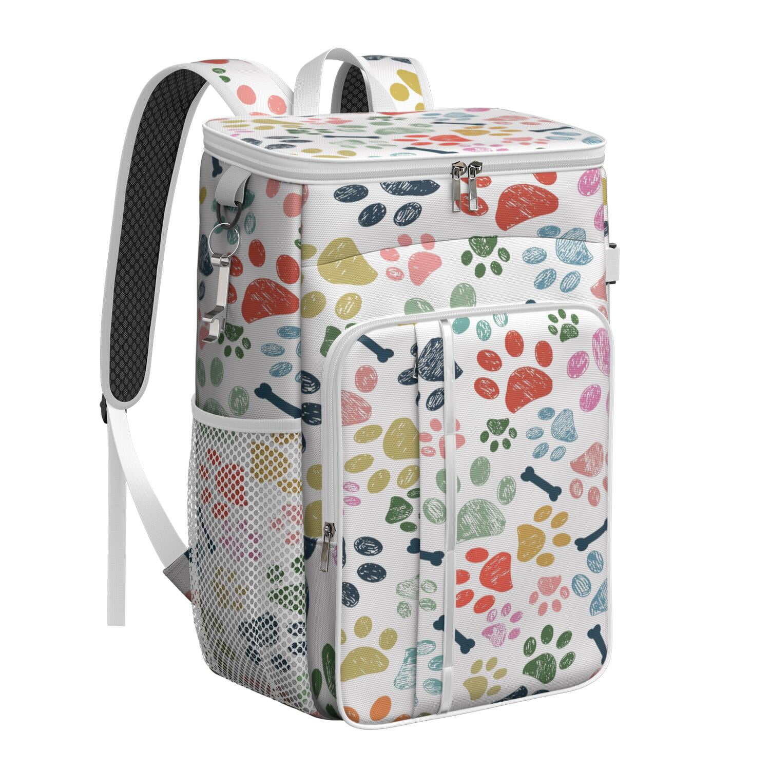 Paw Print Backpack Cooler 30 Cans – Leakproof Insulated Bag with Cute ...