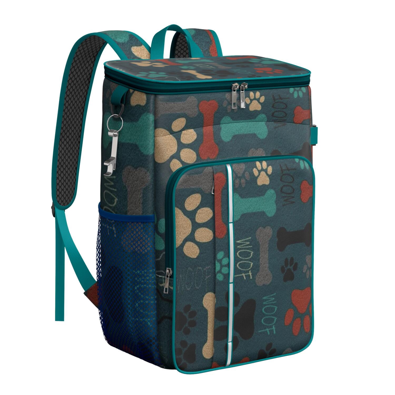 Paw Print Backpack Cooler 30 Cans – Leakproof Insulated Bag with Cute ...