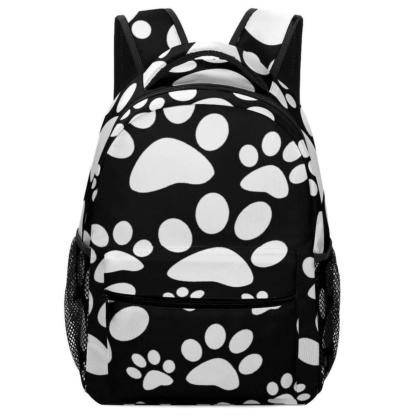 Paw Print Backpack for Teenage Business Daypack College Canvas Bags ...