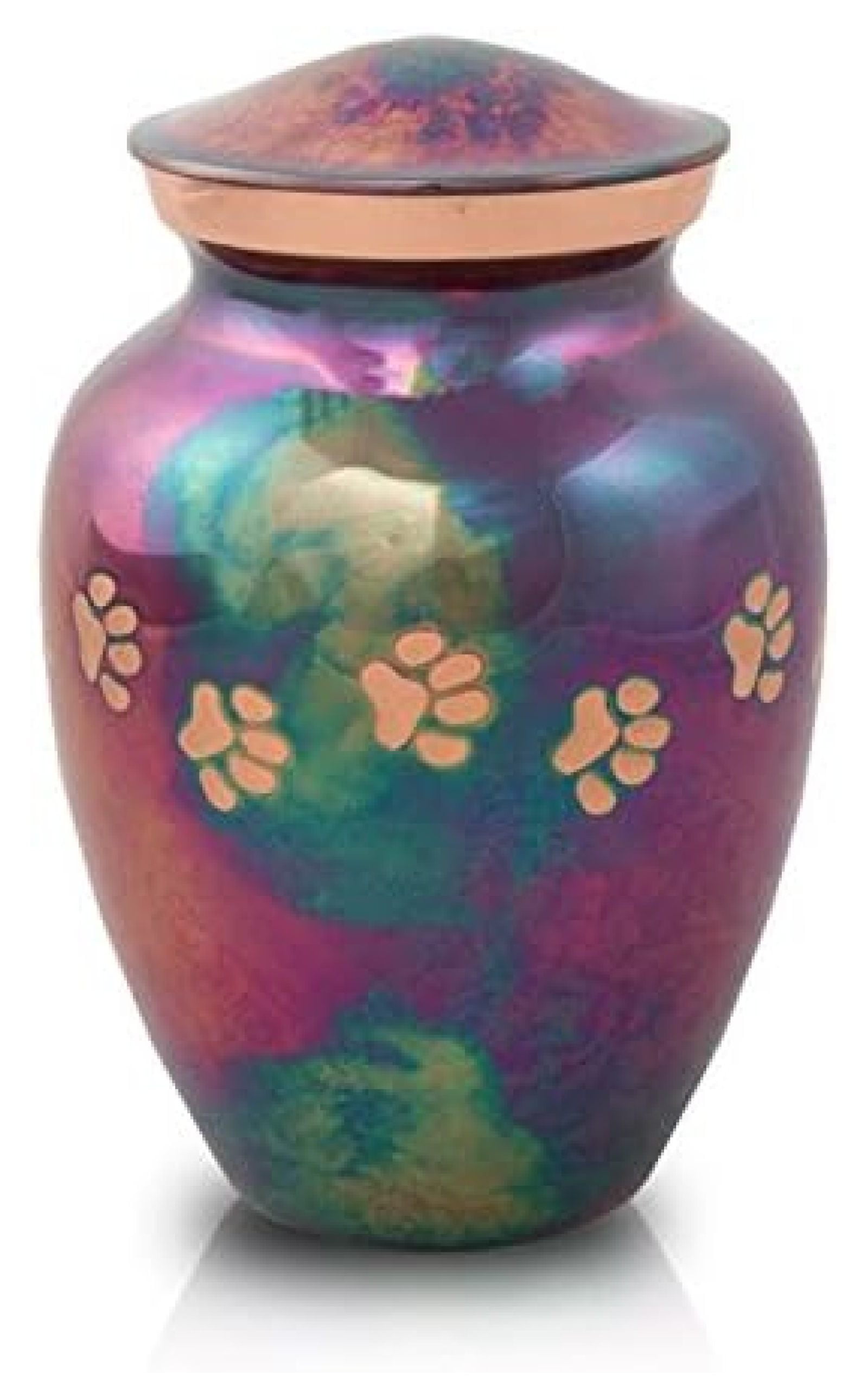 Paw Print Bronze Cremation Urn for Cats and Dogs - Medium - Holds Up to ...
